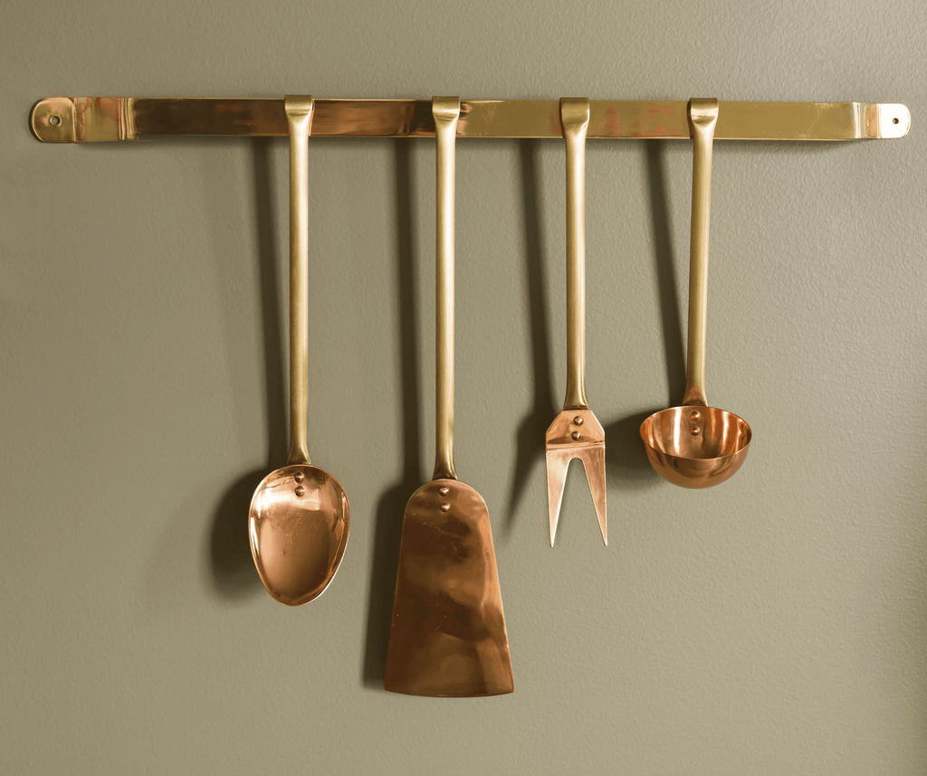 Utensil Hanging Rod with Tools - Copper Kitchen Store