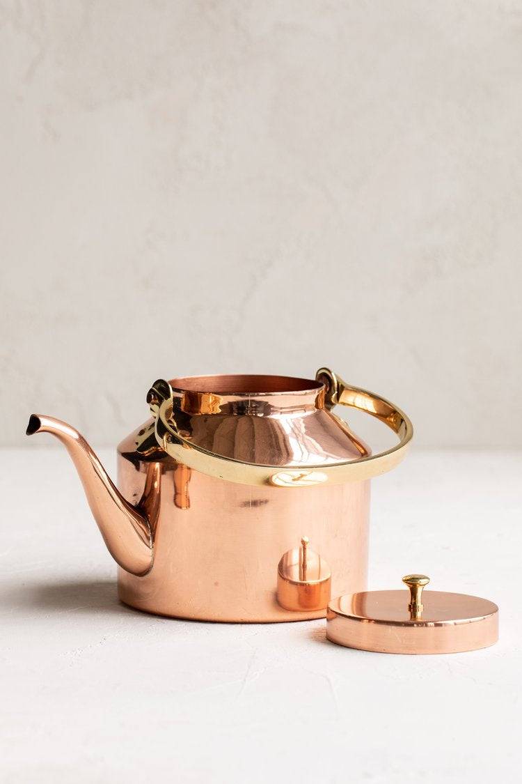 English Copper Tea Kettle - Handcrafted- Copper Kitchen Store