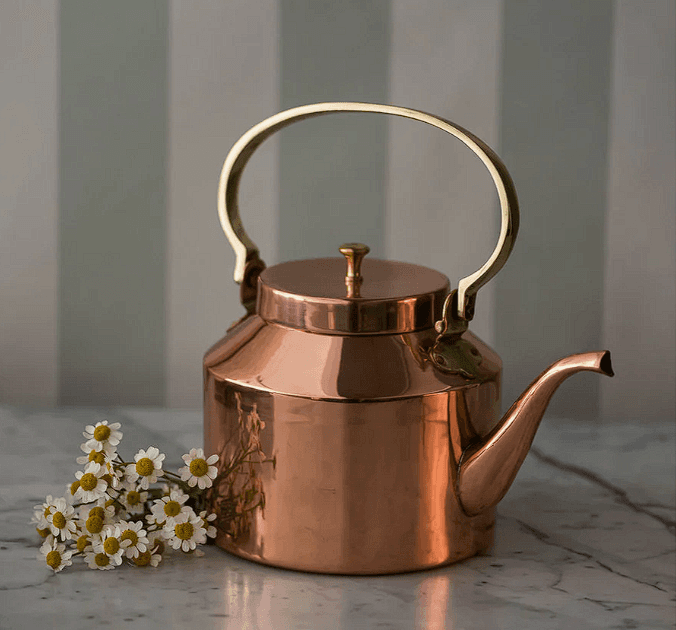 English Copper Tea Kettle - Handcrafted- Copper Kitchen Store