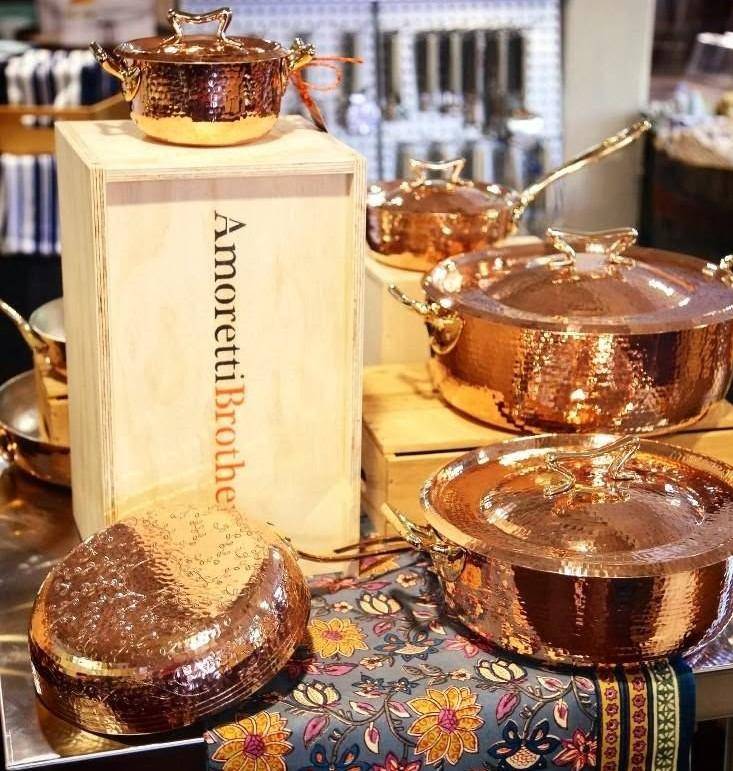 Copper Cookware Set by Amoretti | 7-Piece Flower Lid